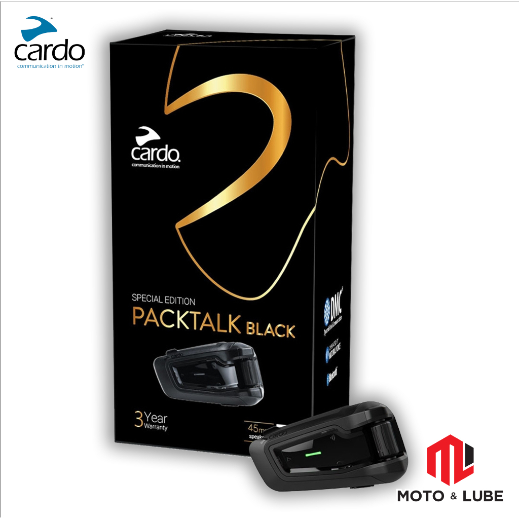 CARDO PACKTALK BLACK SPECIAL EDITION COMMUNICATION SYSTEM SINGLE PACK ...