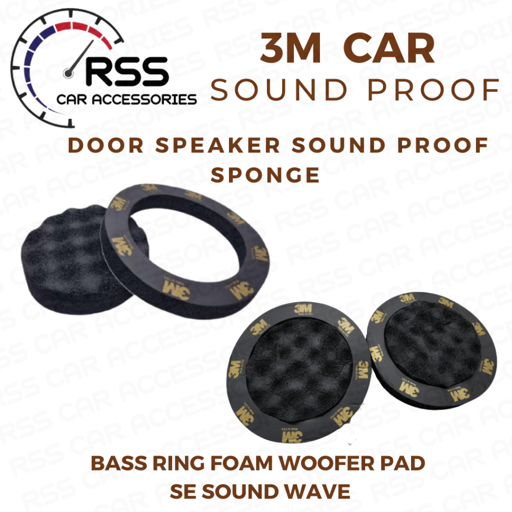 3M CAR Door Speaker Sound proof Sponge Bass Ring Foam Woofer Pad Noise ...