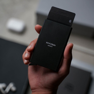 ROYCEBAN DAVINCI SERIES [MIDNIGHT] | Card Wallet Slim Pop Up Metal Card ...
