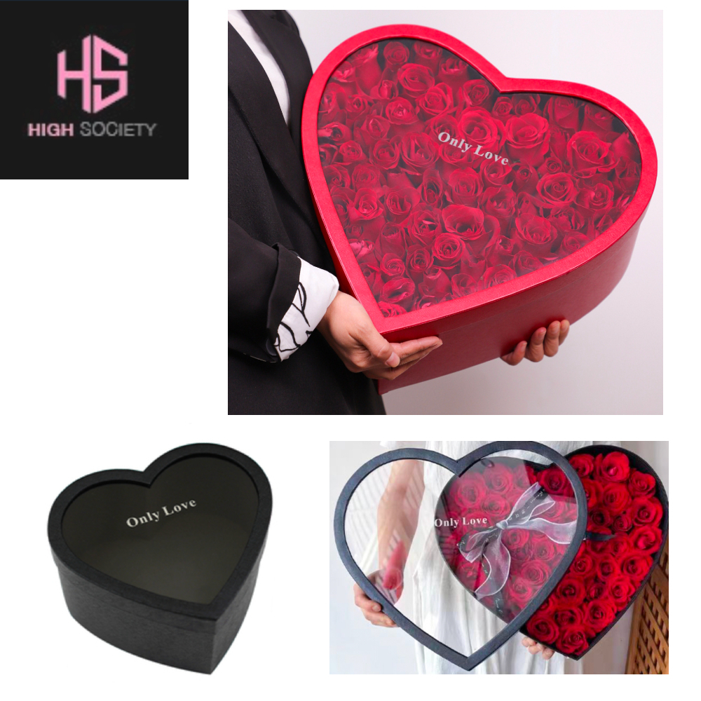 READY STOCK Love Shape Heart Flower Box Valentine's Day Mother's Day ...