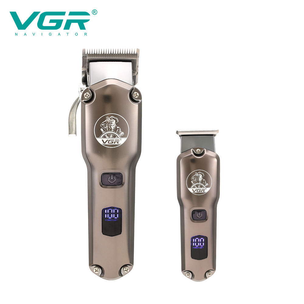 ORIGINAL VGR V-675 High-power Hair Salon TWO(2)-piece Mechine Hair Clipper Meson LCD Digital ...