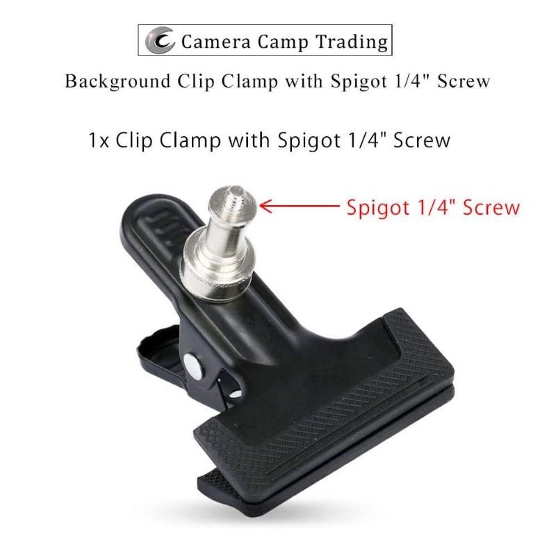 Clip Clamp with Spigot 1/4" Screw for Photography (can support use ...