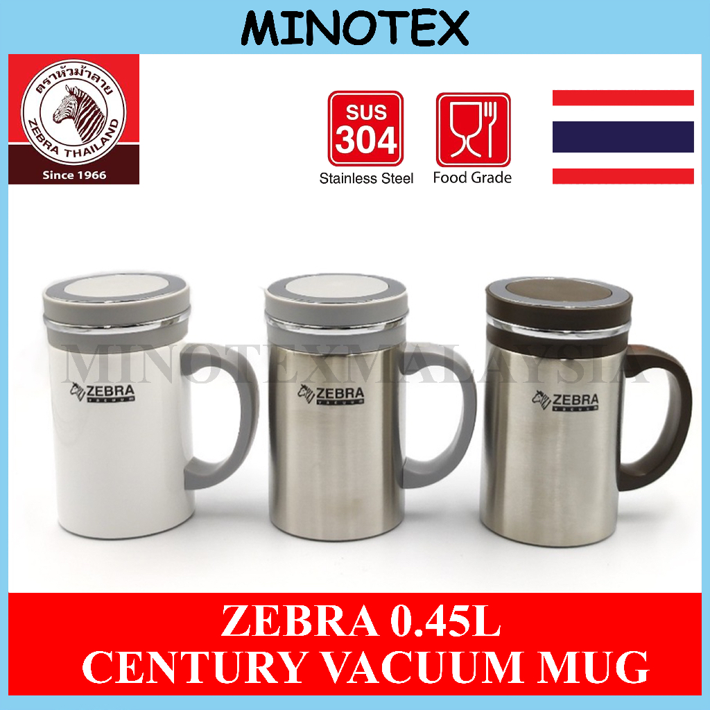 Zebra SUS304 Stainless Steel CENTURY Vacuum Mug 0.45L (450ml) | Shopee ...
