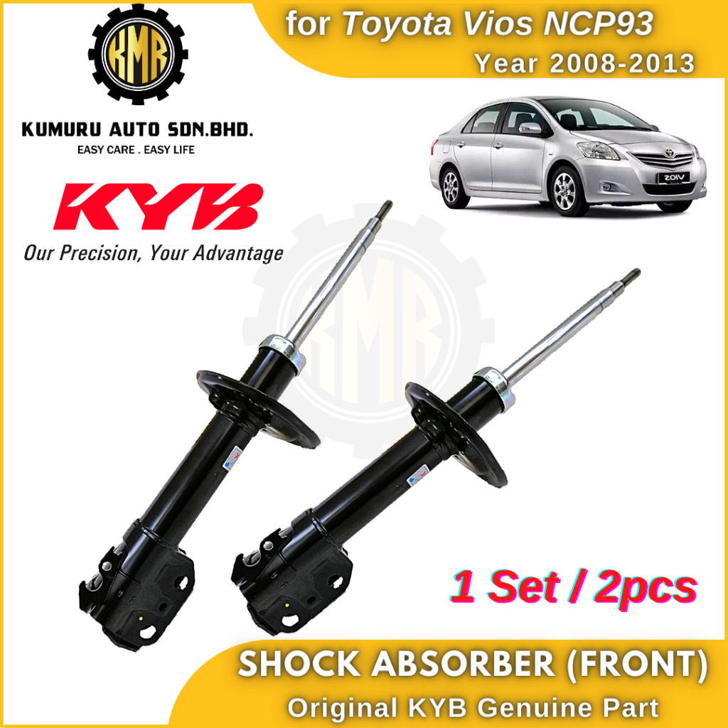 (2@pcs) 333M037 333M038 KYB Gas Front Rear Absorber Toyota Vios NCP93 Vios 2008-2013 | Shopee ...