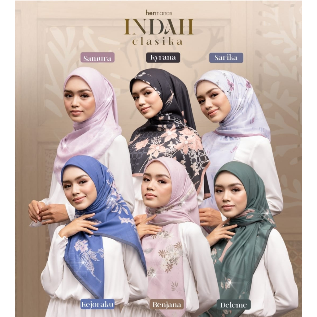 Tudung Bawal Hermanas Koleksi Raya Indah Klasika 2 | Shopee Malaysia