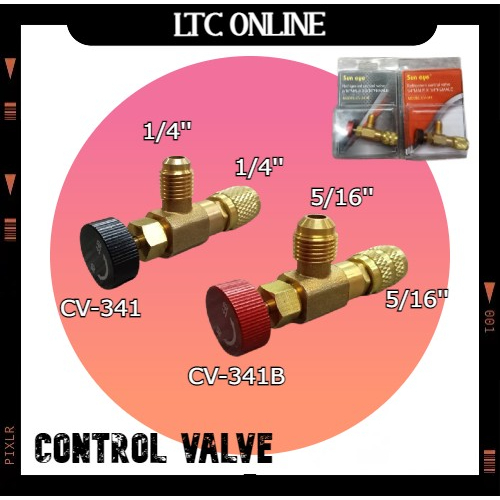 Refrigerant Control Valve R410 R32 R22 1/4x1/4 5/16x5/16 CV-341B VC-341 ...