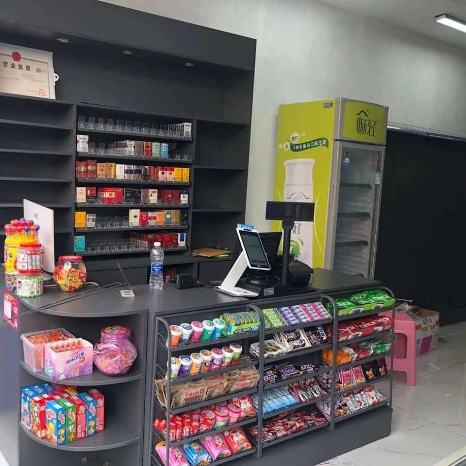 Convenience store cashier Wine alcohol and tobacco cabinet combination ...