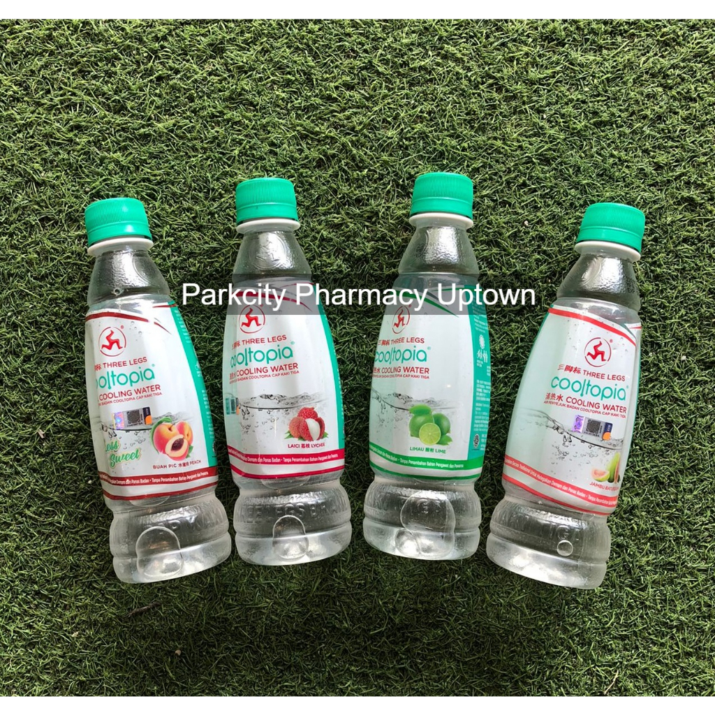 Three Legs Cooltopia Cooling Water 320ml (Peach/ Lychee/ Guava/ Lime ...