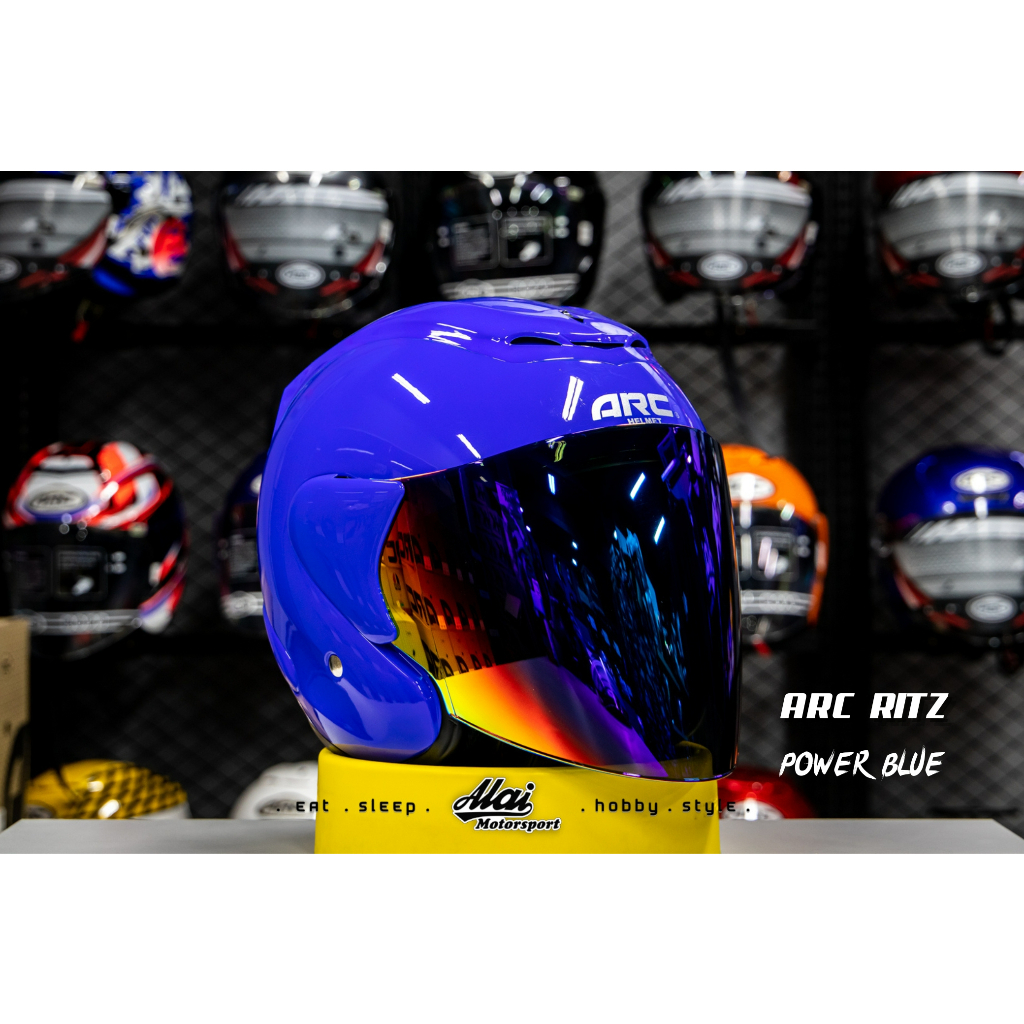 *ALAIMOTORSPORT* ARC RITZ HELMET POWER BLUE (MODERN BLUE) SPECIAL ...