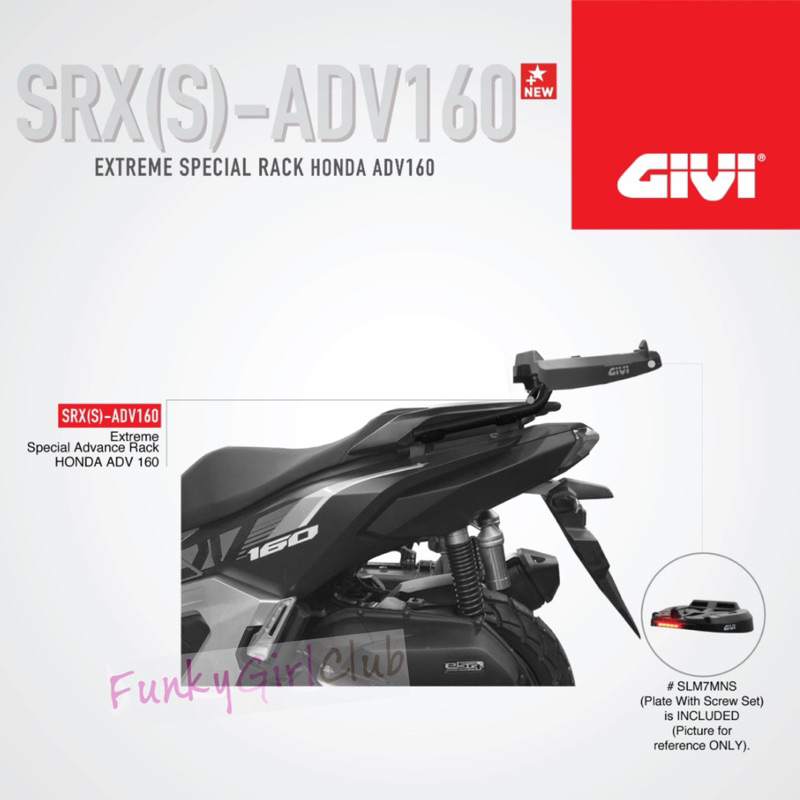 ADV 160 GIVI HEAVY DUTY RACK SRX HONDA ADV160 LED STOP LIGHT - SRX ...