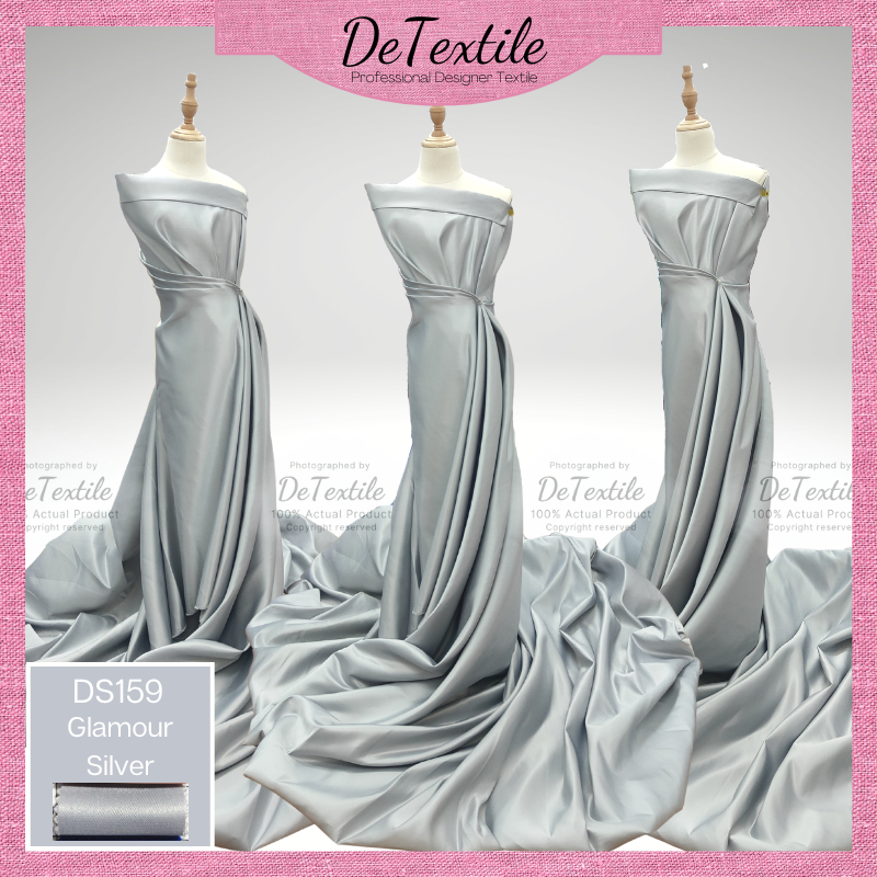 DeTextile Heavy Premium Duchess Satin Bridal Satin Fabric for Wedding ...