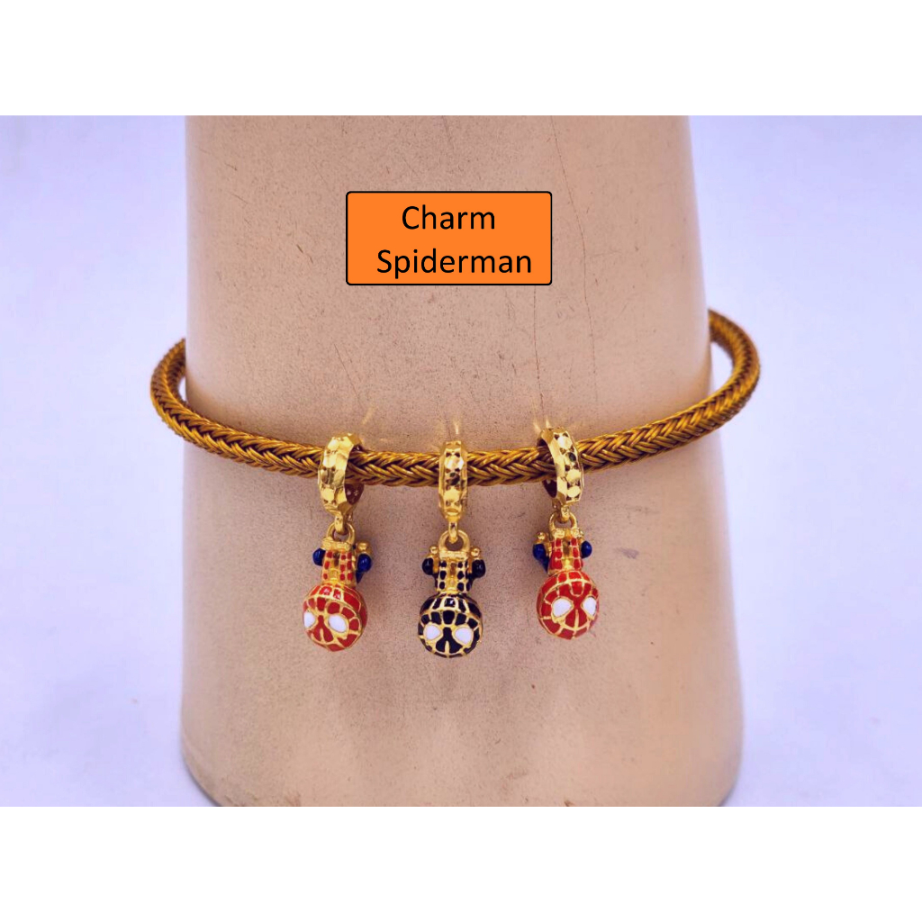 Charm Bead Cartoon Shin Chan SpongeBob Ultraman Spiderman Emas 916 ...