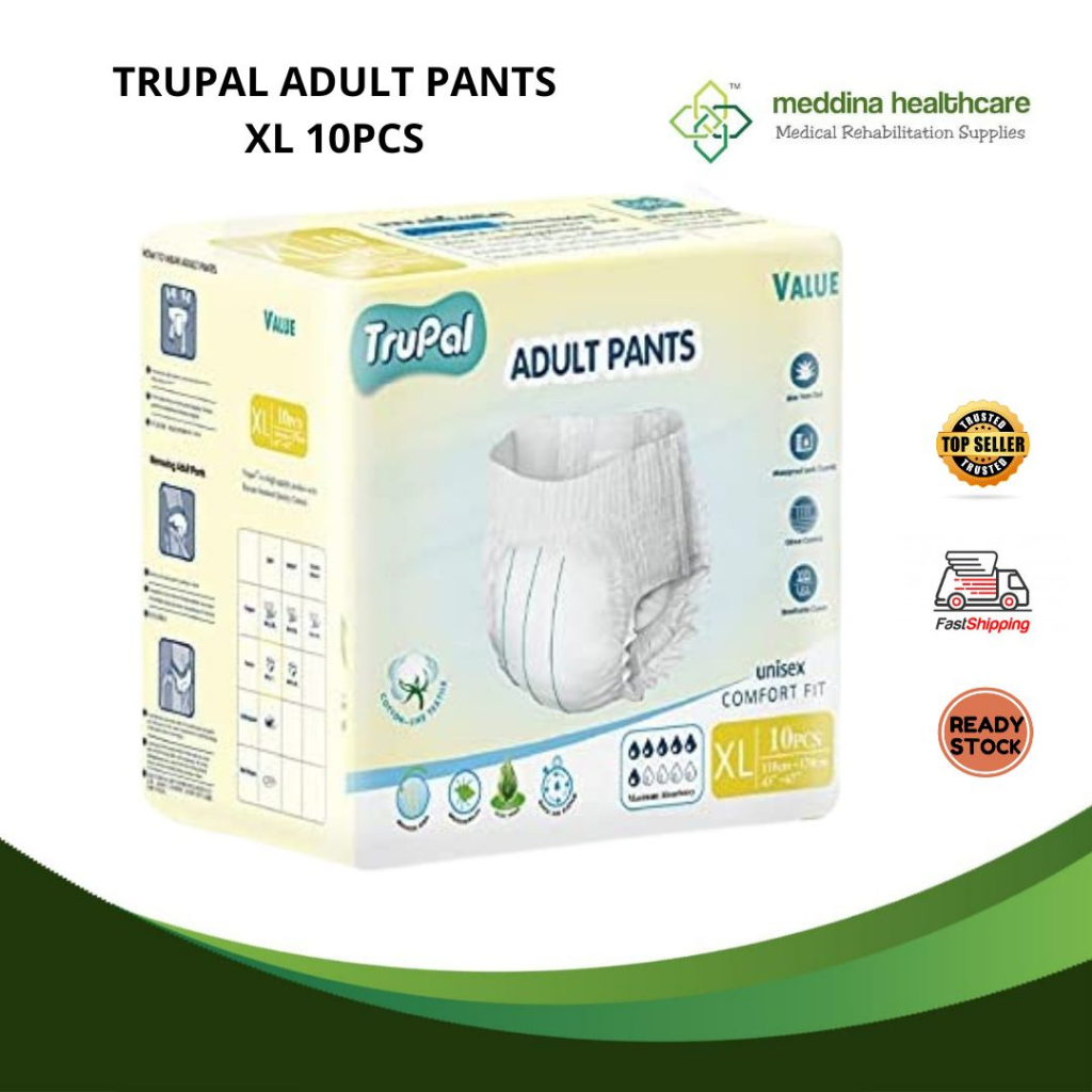 MEDDINA Trupal Adult Pants XL (10pcs) | Shopee Malaysia