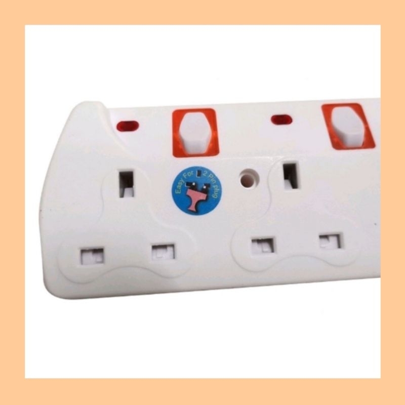 [ready Stock] Hicook Sirim Approved 3 Gang 4 Gang Trailing Socket Extension Socket 3c Flexible