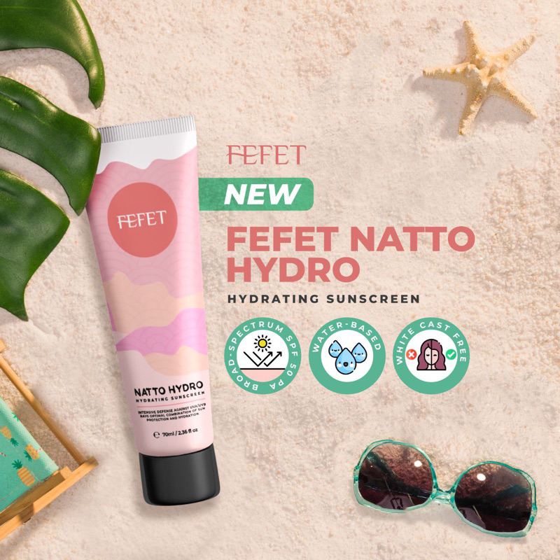 FEFET NATTO HYDRO | HYDRATING SUNSCREEN 70ML | Shopee Malaysia