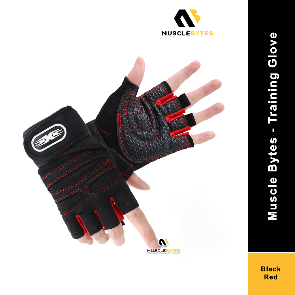 Muscle Bytes - Training Glove Half Finger Anti-Slide OB001 [M / L / XL ...