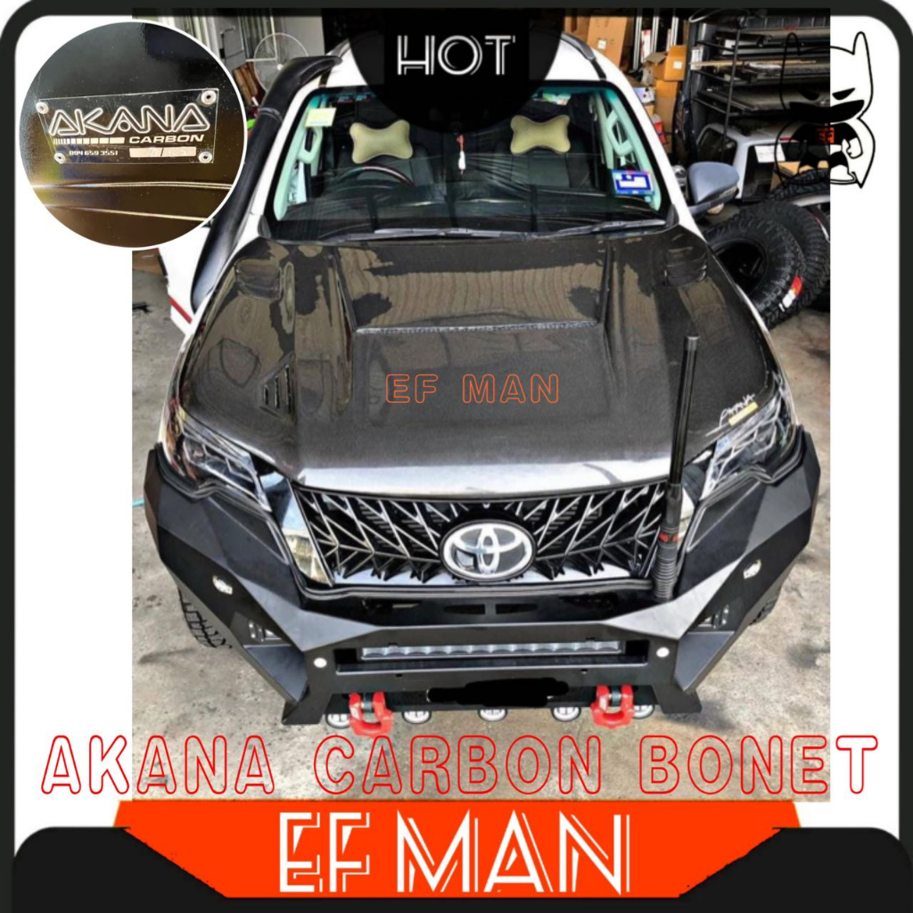 💯 ORI AKANA CARBON BONNET FRONT HILUX VIGO REVO ROCCO ROGUE RANGER T7 T8 T9 RAPTOR NAVARA NP300 ...