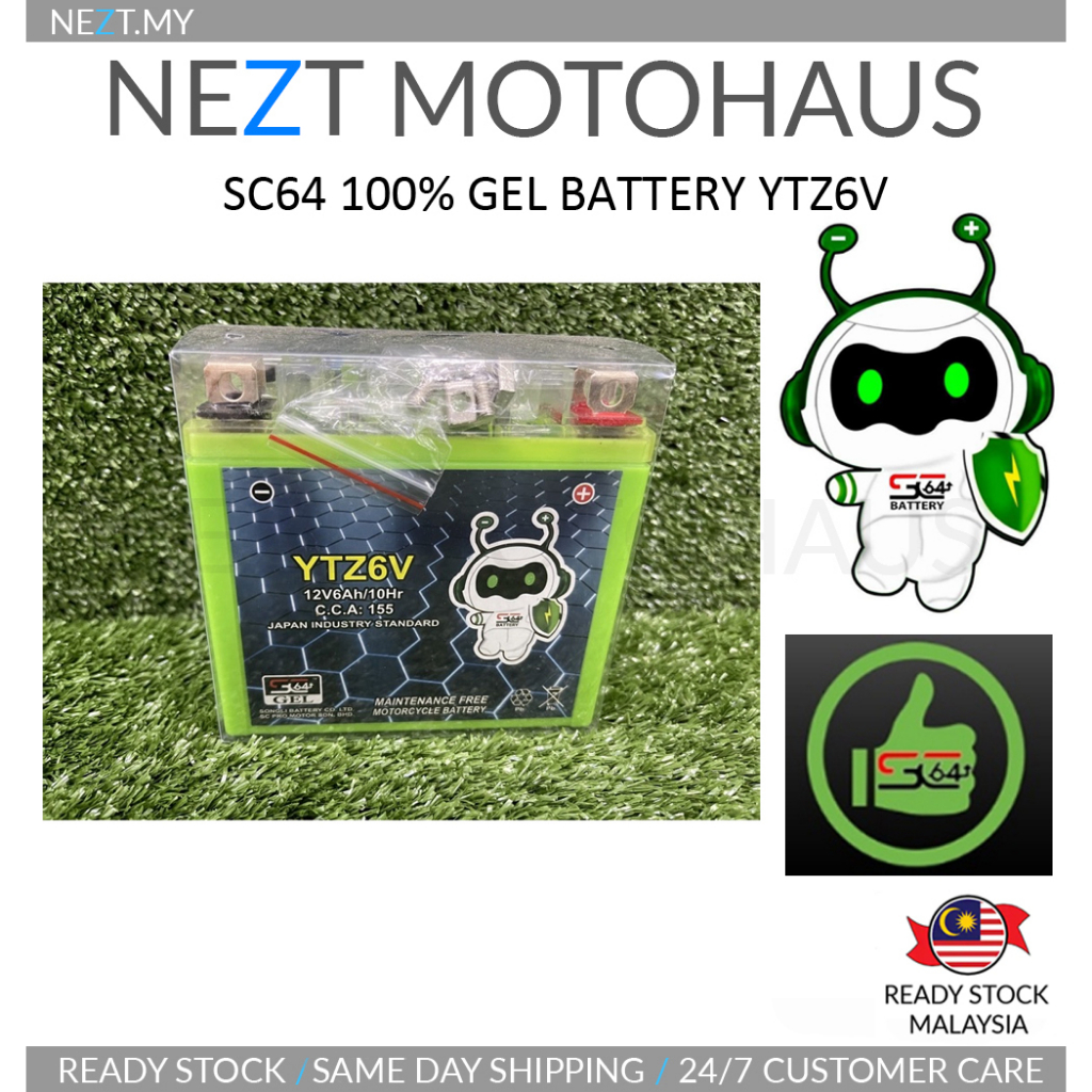 SC64 YTZ6V GEL BATERI BATTERY CBR150 RS150 RSX VARIO PCX150 CCA155 ...