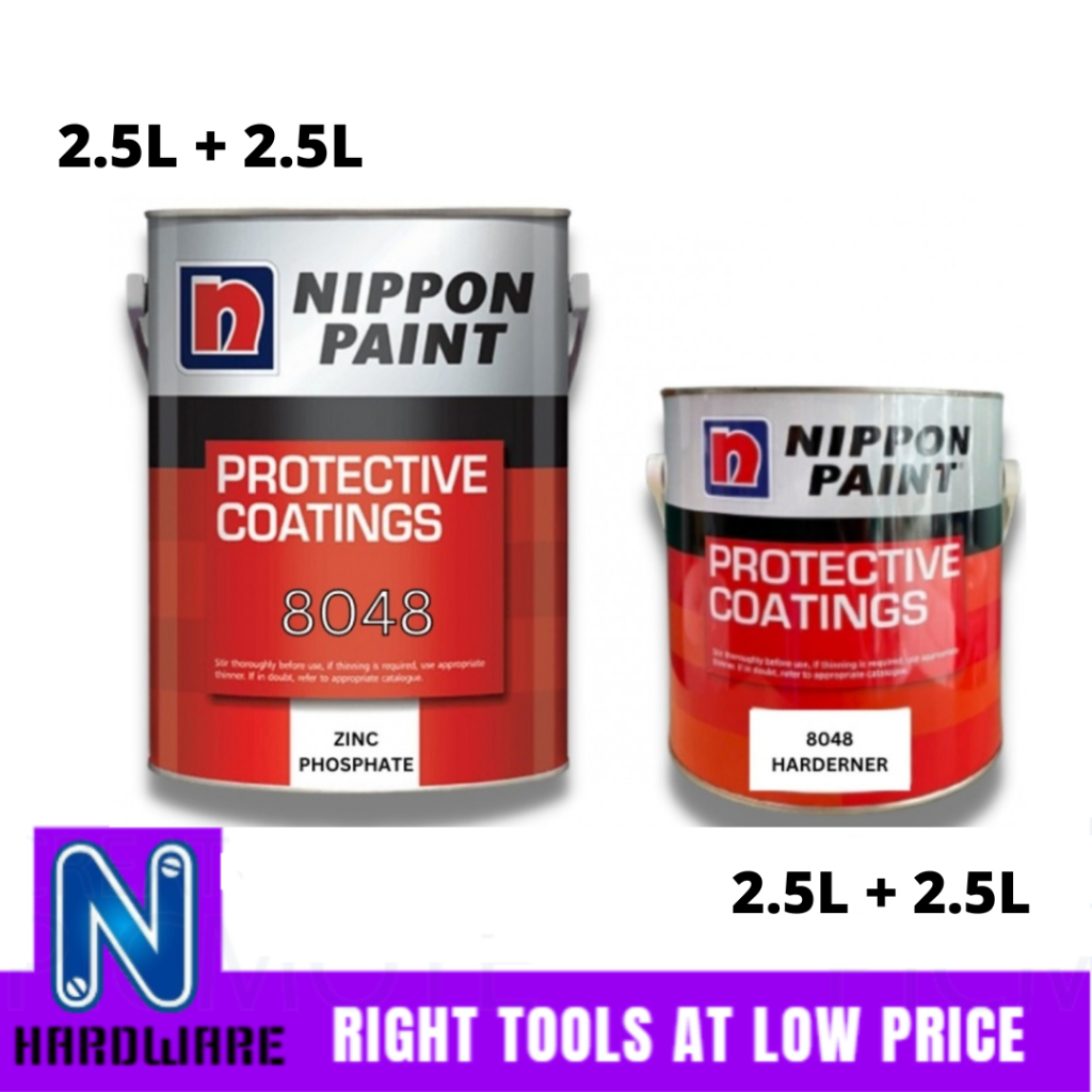 Nippon Paint 8048 Zinc Phosphate Primer Pearl Grey 5L - 5 Liter ...