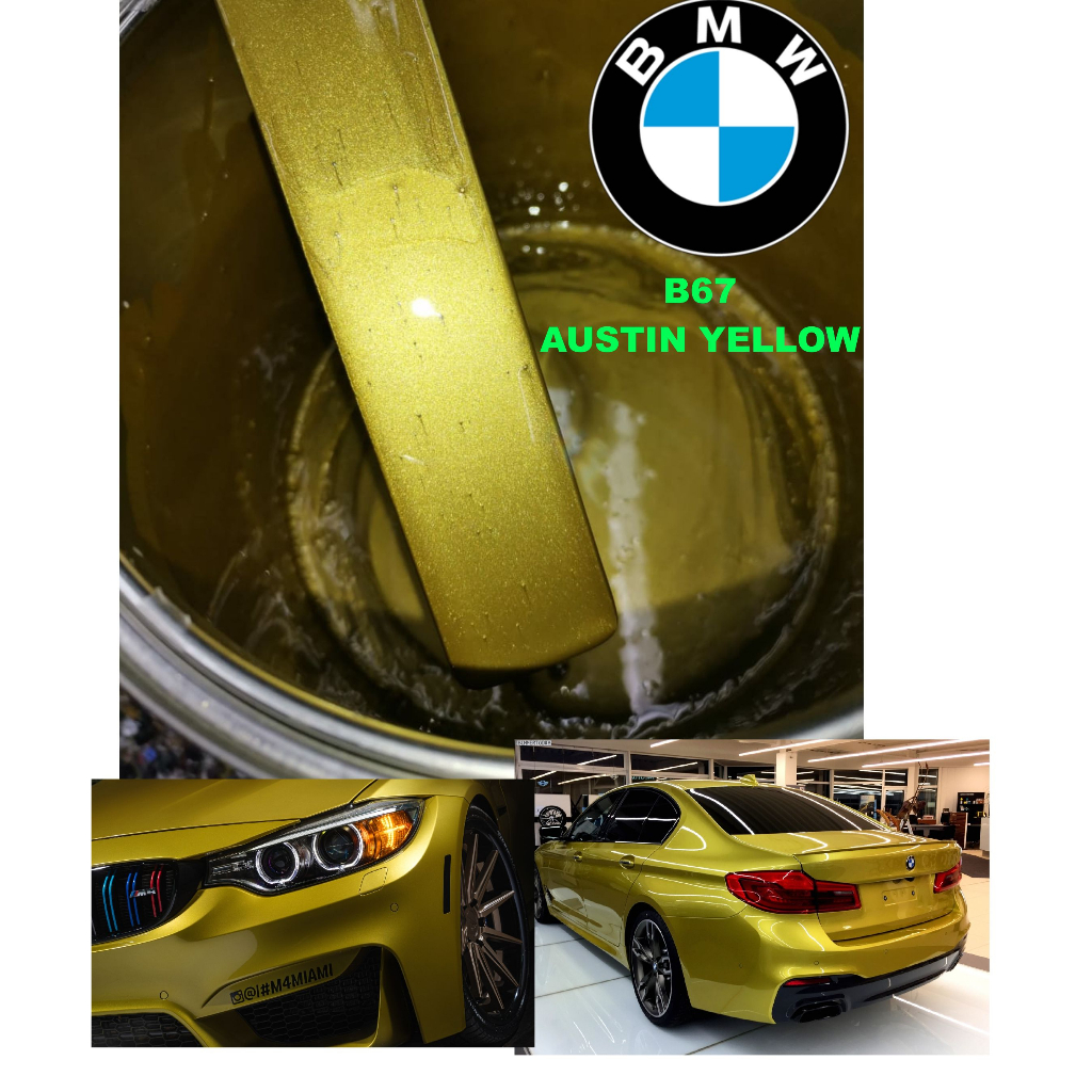 B67 AUSTIN YELLOW 2K AUTOMOTIVE PAINT/2k paint/cat bancuh/cat kereta ...