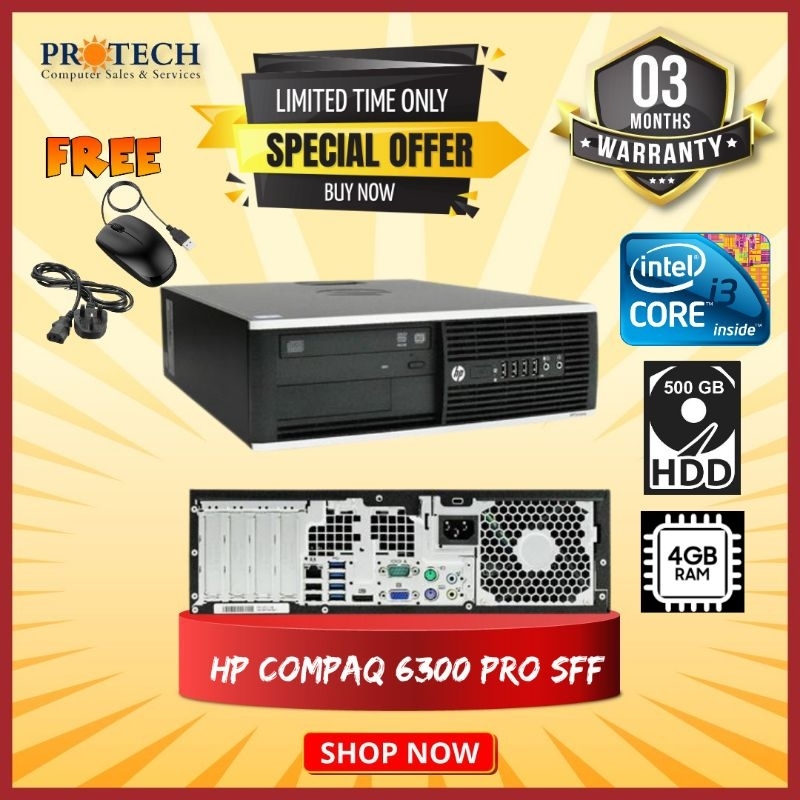 Hp Compaq Pro 6300 desktop Pc core i3 (Refurbished) | Shopee Malaysia
