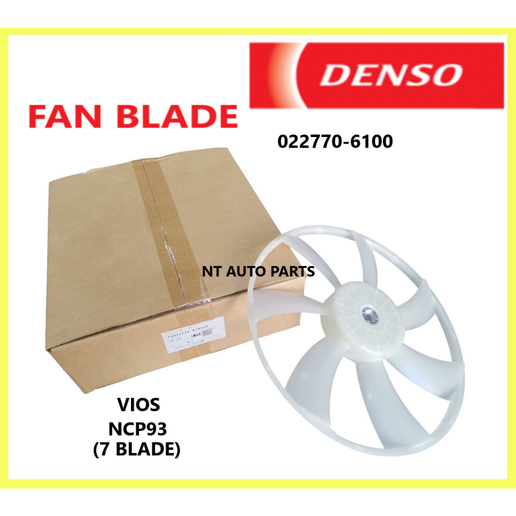 ORIGINAL 100% DENSO Fan Blade 022770-6100 - Toyota VIOS 2008-2013 NCP93 ...