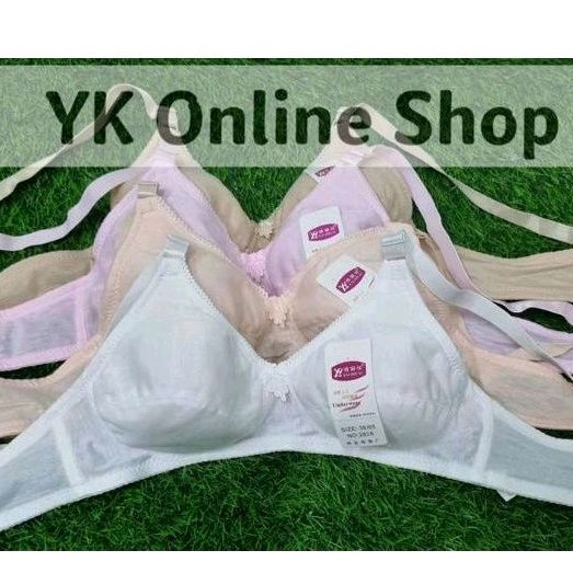 Baju Dalam span Nipis Orang tua/2828 Young Girl's Cotton Soft Bra/Non ...