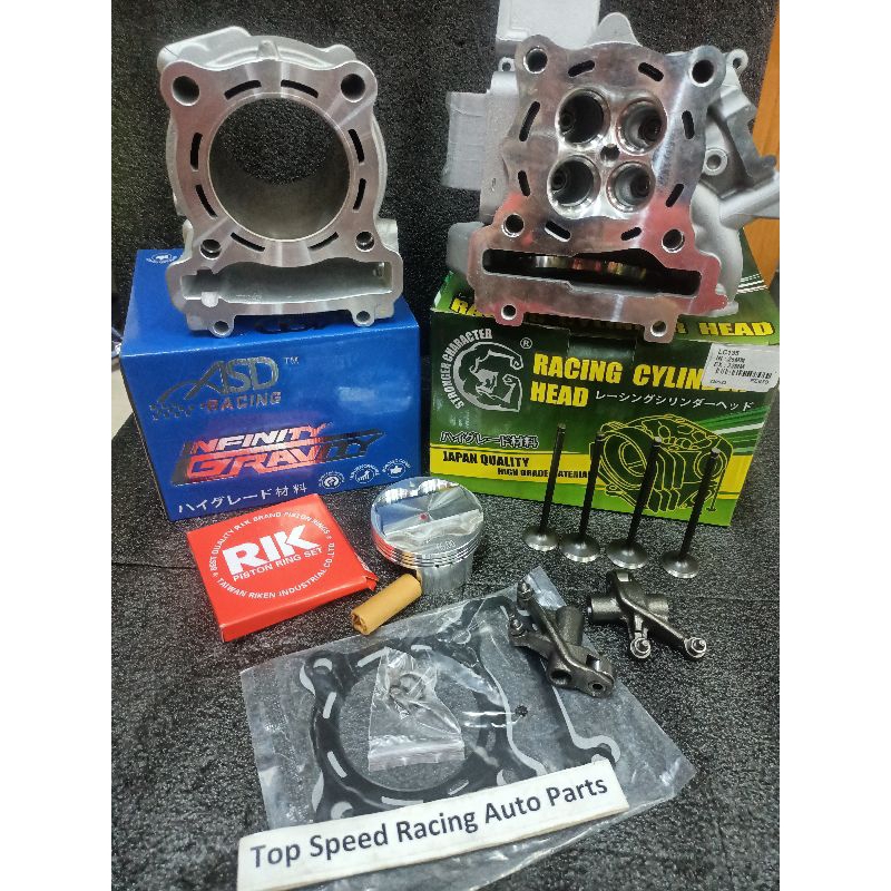 Y15/LC135 COMBO RACING CERAMIC BLOCK 65MM/FJN PISTON FORGED+ SUPER HEAD ...