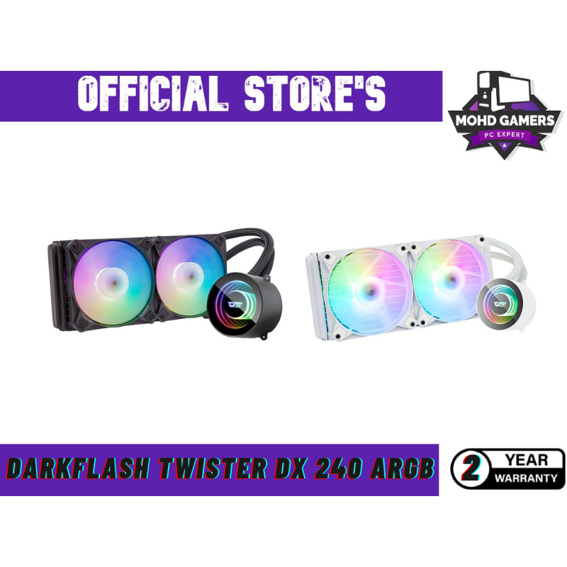 DARKFLASH TWISTER DX240 ARGB AIO LIQUID CPU COOLER | Shopee Malaysia