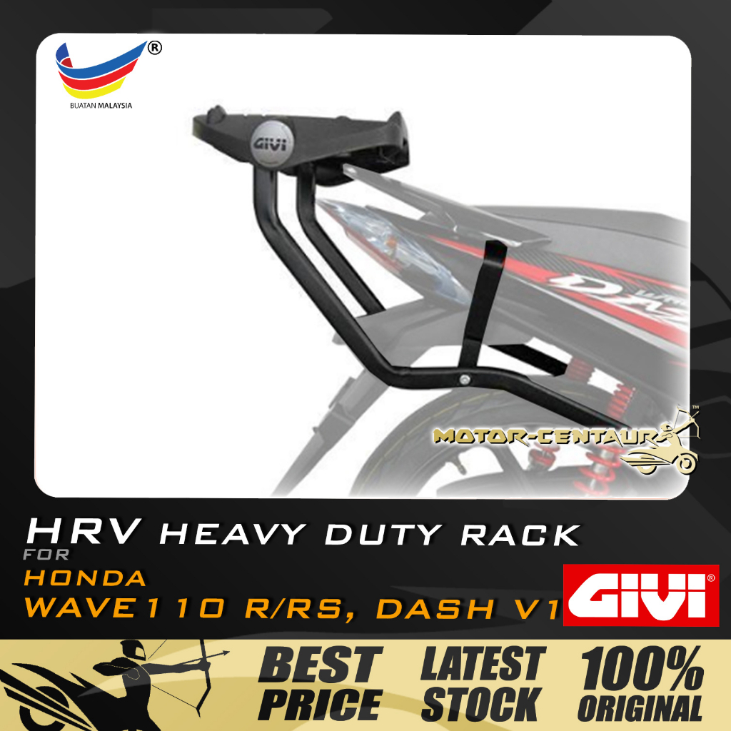 MONORACK GIVI (ZR/HRV/HRX/SRV/SRX/J RACK/WITH LED) FOR ALL HONDA MOTORCYCLES RS150R,RSX,EX5 ...