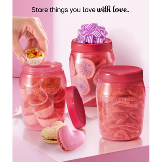 Tupperware Universal Jar 550ml (1box = 6pcs) Full Set Red | Shopee Malaysia