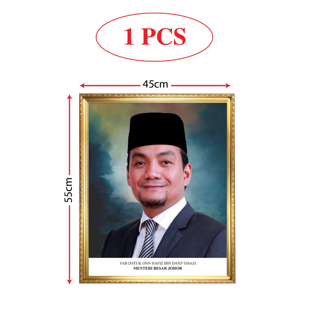 Bingkai Potret Menteri Besar Johor, Chief Minister of Johor | Shopee ...