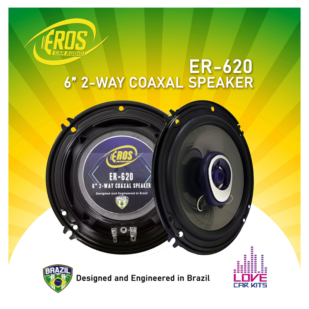 EROS ER-620 6" Inch 2-way Coaxal Speaker (Designed and Engineered in ...