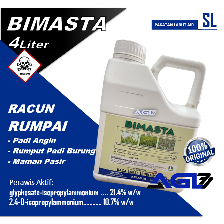 BIMASTA 4L / Racun Rumpai / Padi Agin / Maman Pasir | Shopee Malaysia