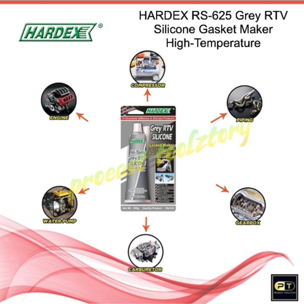 HARDEX RS-625 Grey RTV Silicone Gasket Maker High-Temperature VT ...