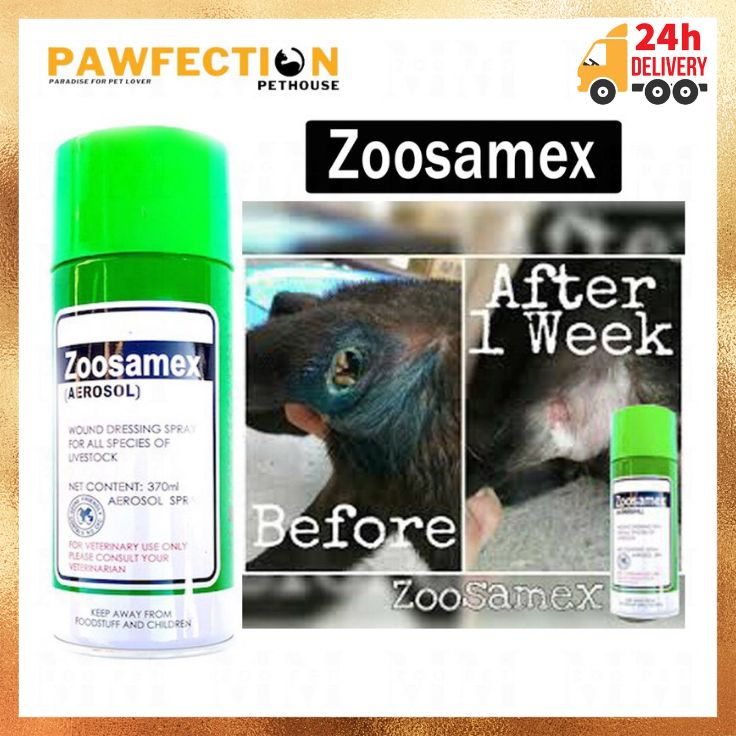 Zoosamex (Aerosol) Wound Dressing Spray For All Species of Livestock ...