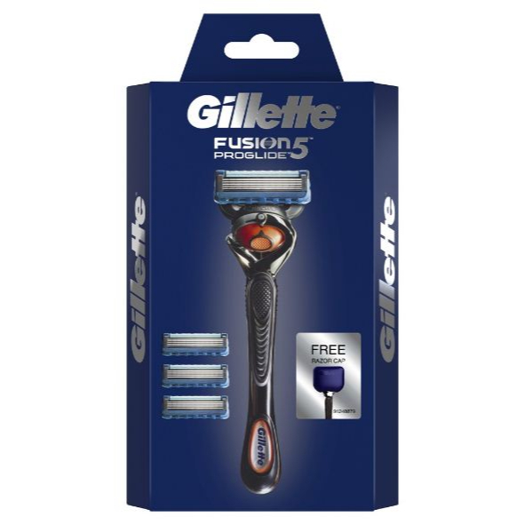 Gillette Fusion 5 ProGlide Starter Pack (1 Razor + 3 Blade + Free Razor ...