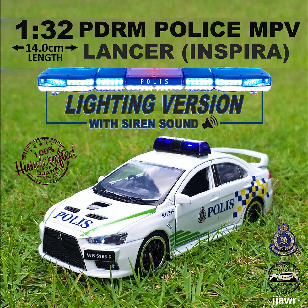 KERETA POLIS INSPIRA SIREN: 1:32 Mitsubishi Lancer Proton Inspira PDRM ...
