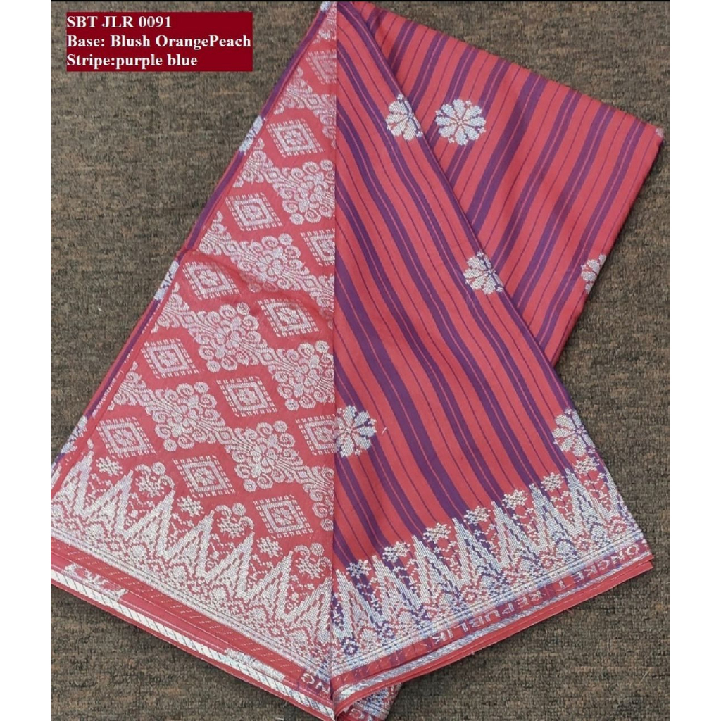 Songket Bunga Tabur Jalur Sepasang 4.25 meter(Pastel Color) | Shopee ...