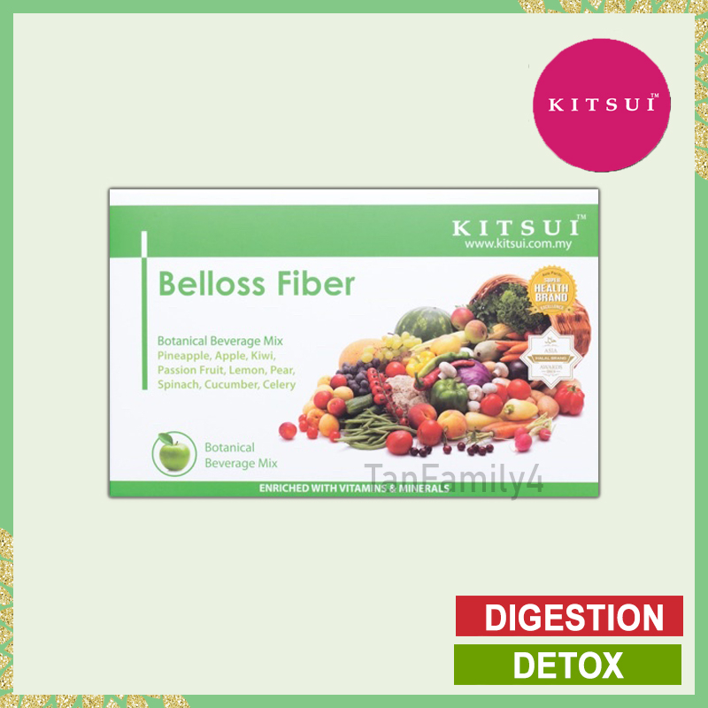 Kitsui Belloss Fiber (15 sachets x 15g) Detox Fibre Natural Botanical ...