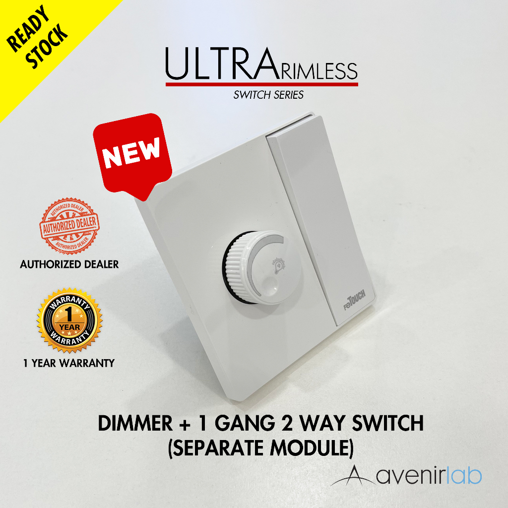 [WHITE] reTouch Ultra Rimless Switch 20A/45A 1/2Way Aircond Heater 13A ...