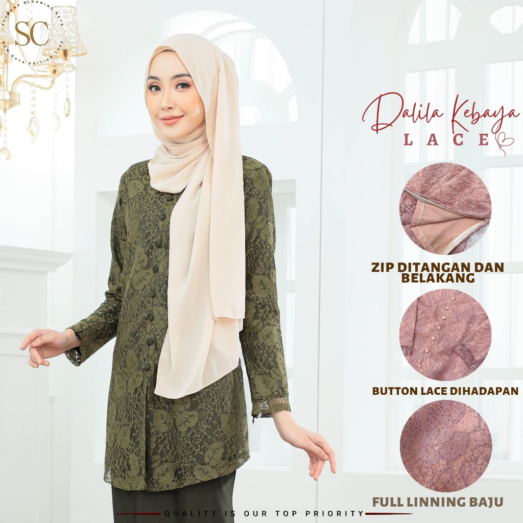 Kebaya Lace Dalila baju raya 2023 Baju Kurung Moden Raya | Shopee Malaysia