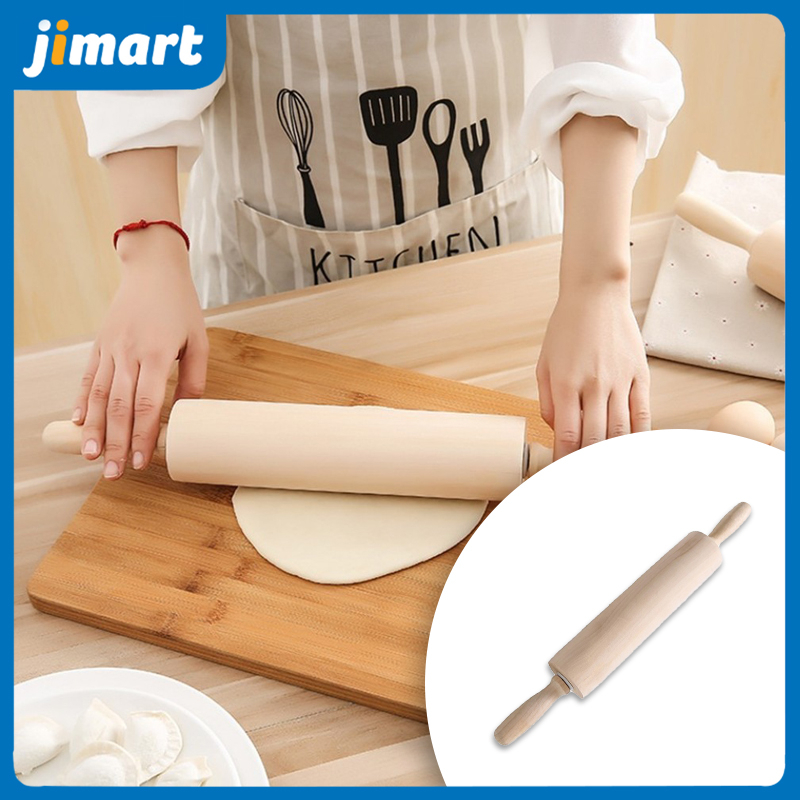 Jimart Wooden Rolling Pin Dough Rolling Baking Roll Curry Puff Pastry ...