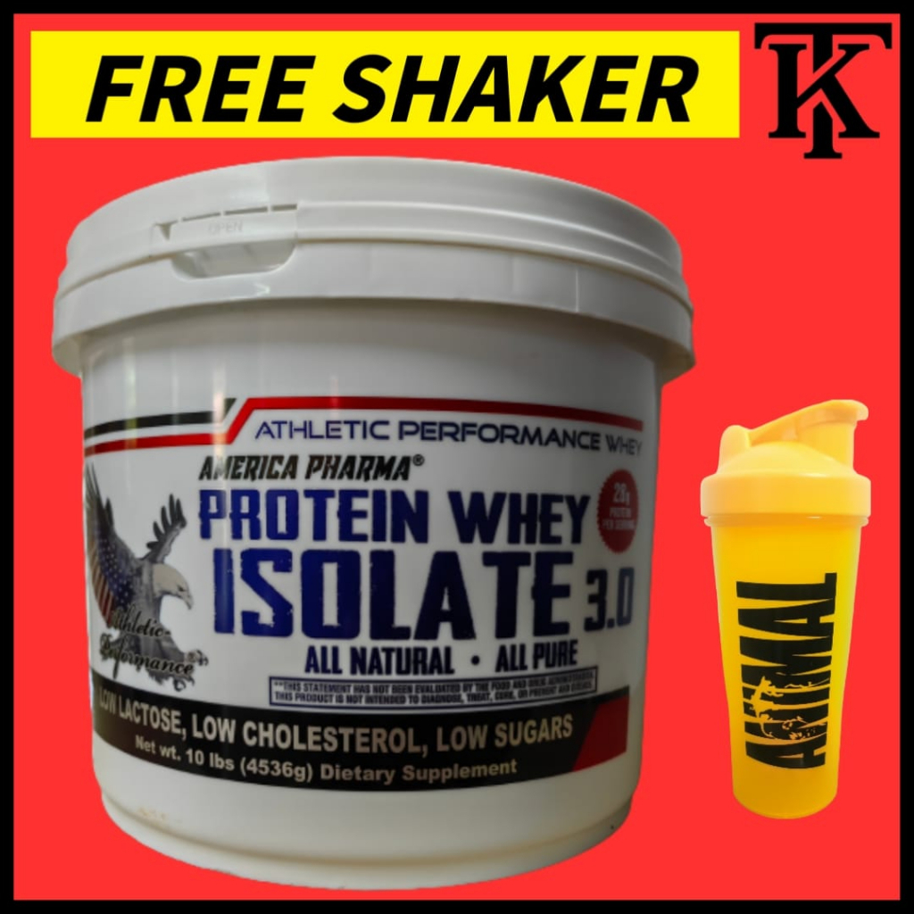 America Pharma Whey Isolate 3.0 New (Free Shaker)Susu Gym,Halal,Mass ...