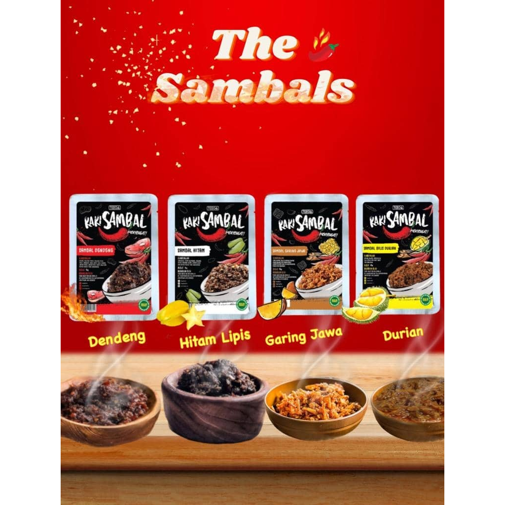 TEEGA KAKI SAMBAL (SAMBAL HITAM, SAMBAL DENDENG, SAMBAL BILIS DURIAN ... TEEGA KAKI SAMBAL (SAMBAL HITAM, SAMBAL DENDENG, SAMBAL BILIS DURIAN ...