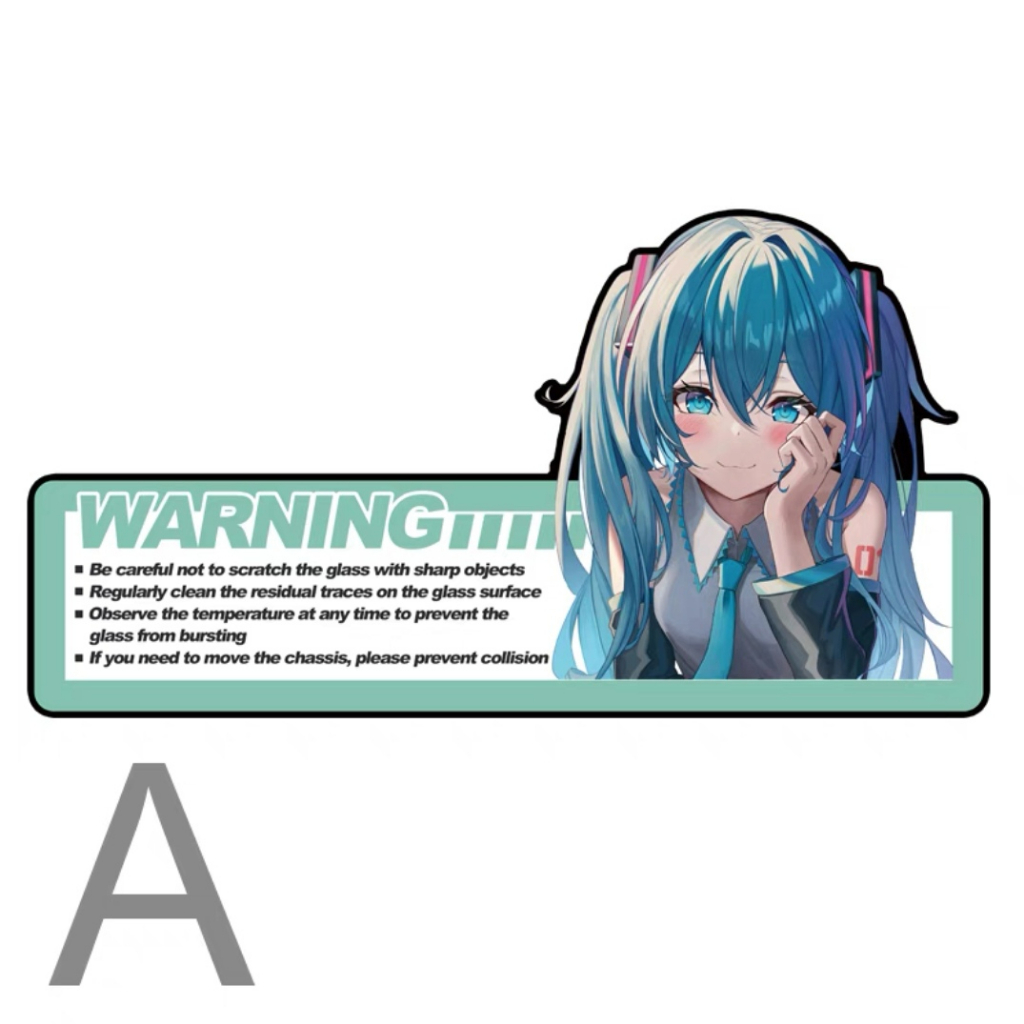 Gawr Gura Hololive Vtuber Computer PC Case Sticker Transparent Glass ...