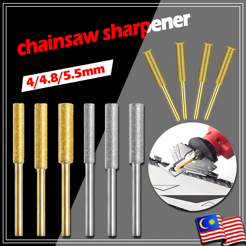 Diamond Coated Cylindrical Burr 4/4.8/5.5mm Chainsaw Sharpener Stone ...