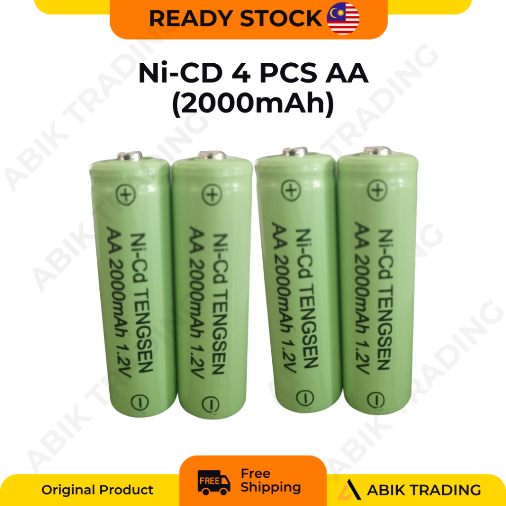 1.2V Ni-MH Ni-CD AA/AAA battery 600mAh 700mAh Rechargeable 3A 2A Bateri ...