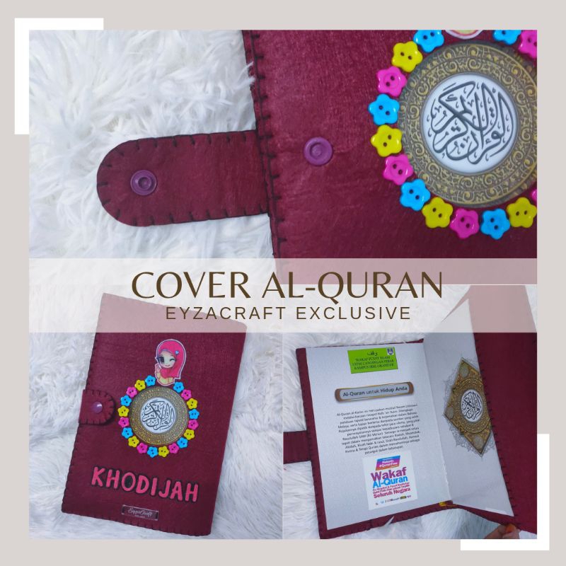 Custom Made Cover Al Quran Size A5 by EyzaCraft Exclusive [Boleh letak ...