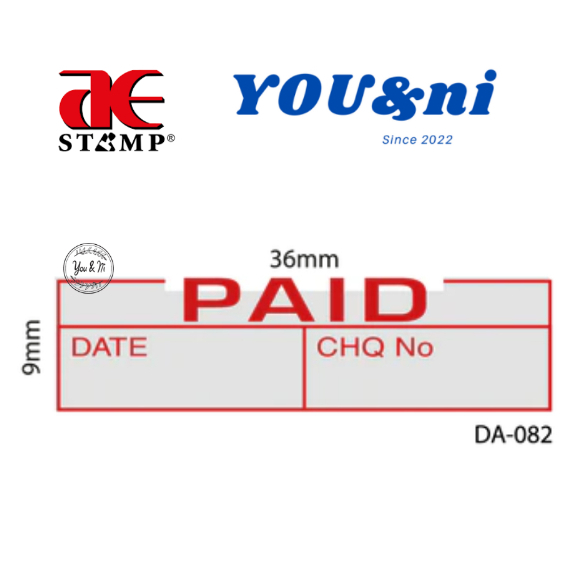 100% Original AE Flash Ready Stamp Chop Office/Pejabat (PAID/CASH ...